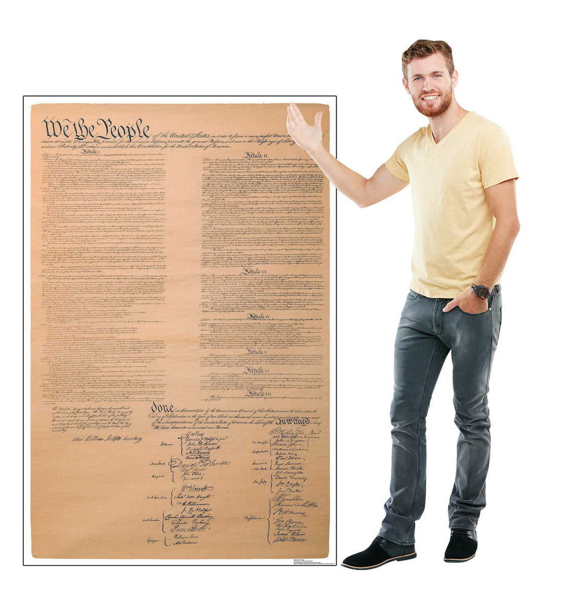 We The People US Constitution Life-size Cardboard Cutout #2902 ...