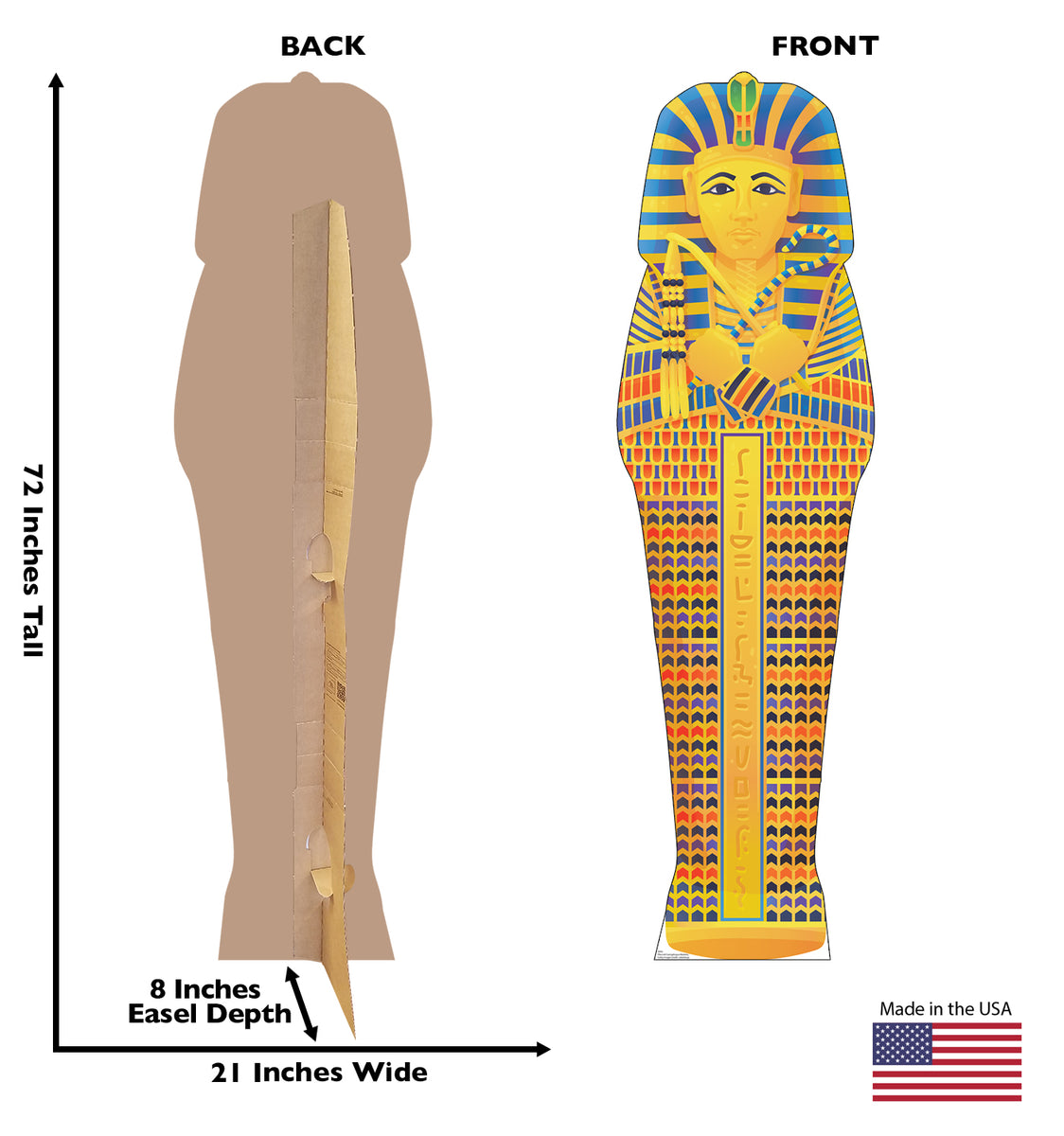 Pharaoh Sarcophagus Mummy Life-size Cardboard Cutout #3993 ...