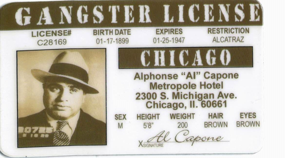 Al Capone gangster's license. – ThisisHollywood